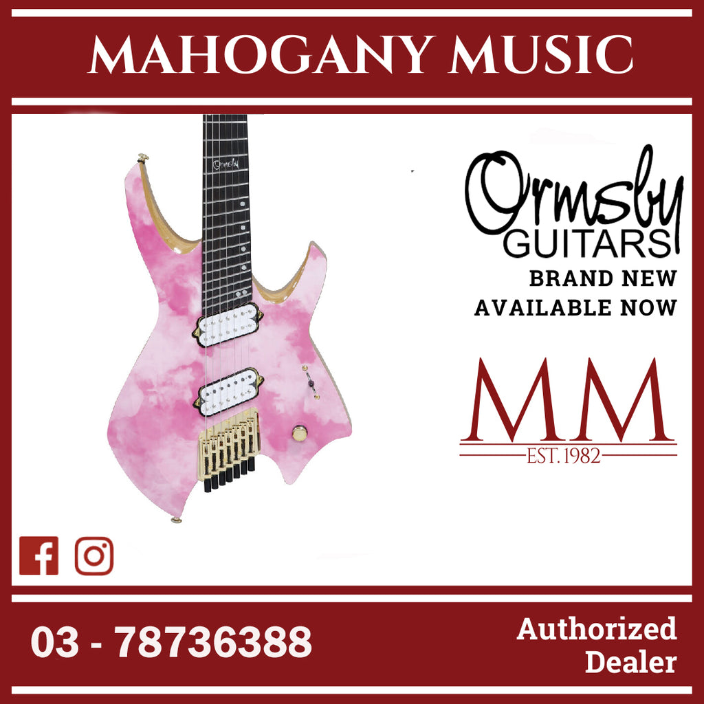 Ormsby Goliath GTR Kris X Signature Strawberry Storm 7 string guitar – Mahogany Music