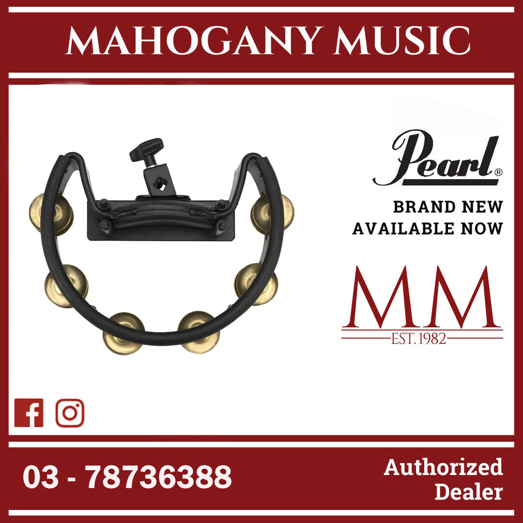 Pearl PTM10GHX Quickmount Tambourine with Brass Jingles – Mahogany Music