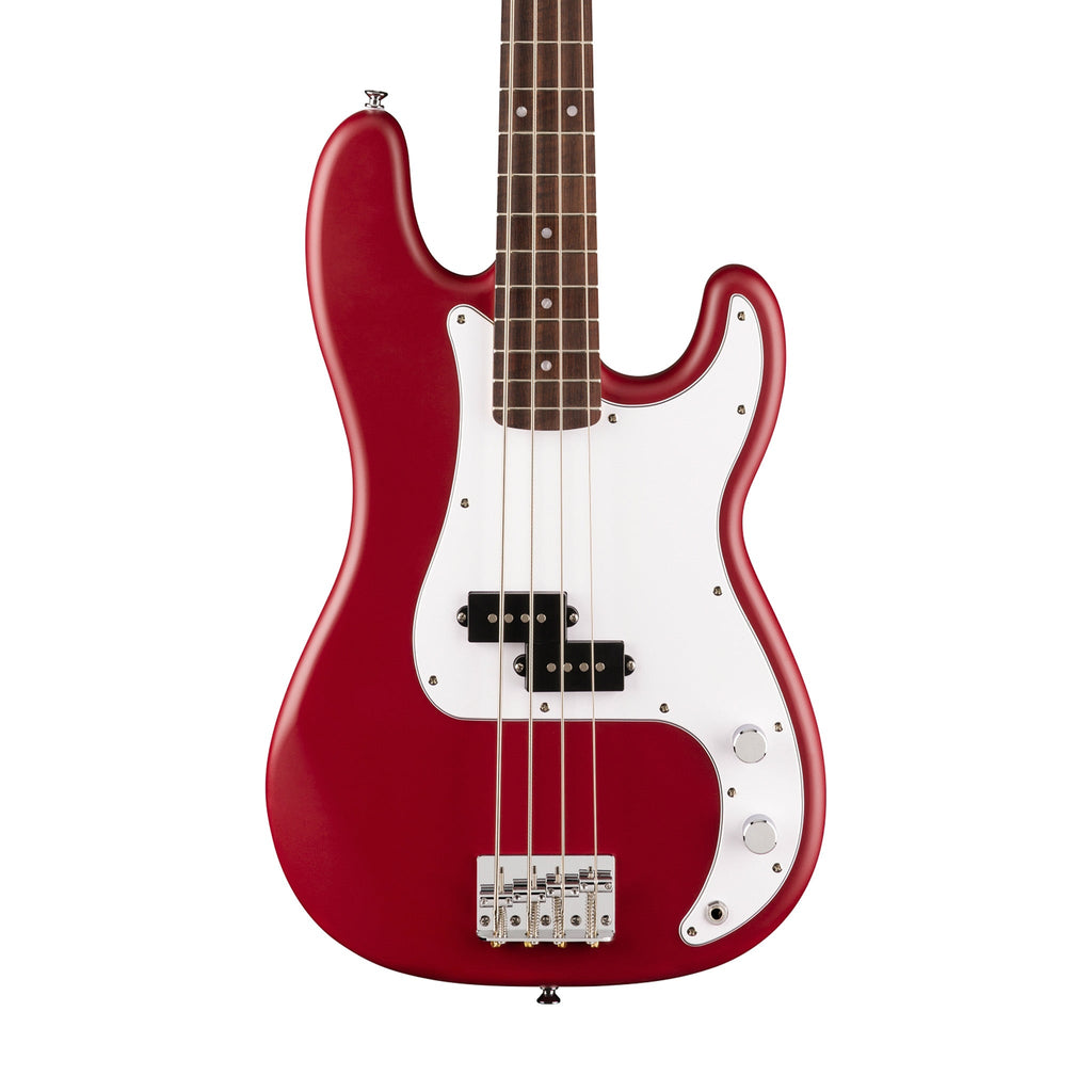 Squier Debut Series Precision Bass Guitar, Laurel FB, Dakota Red – Mahogany Music