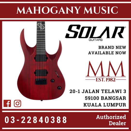 Solar A2.6TBR SK Trans Blood Red Matte Electric Guitar – Mahogany Music
