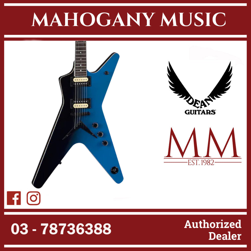 Dean ML 79 Electric Guitar – Black to Blue Fade – Mahogany Music