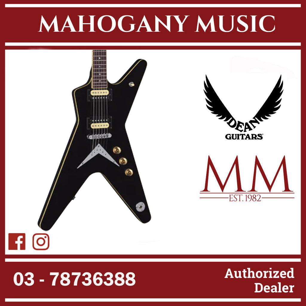 Dean ML 79 Electric Guitar – Classic Black – Mahogany Music