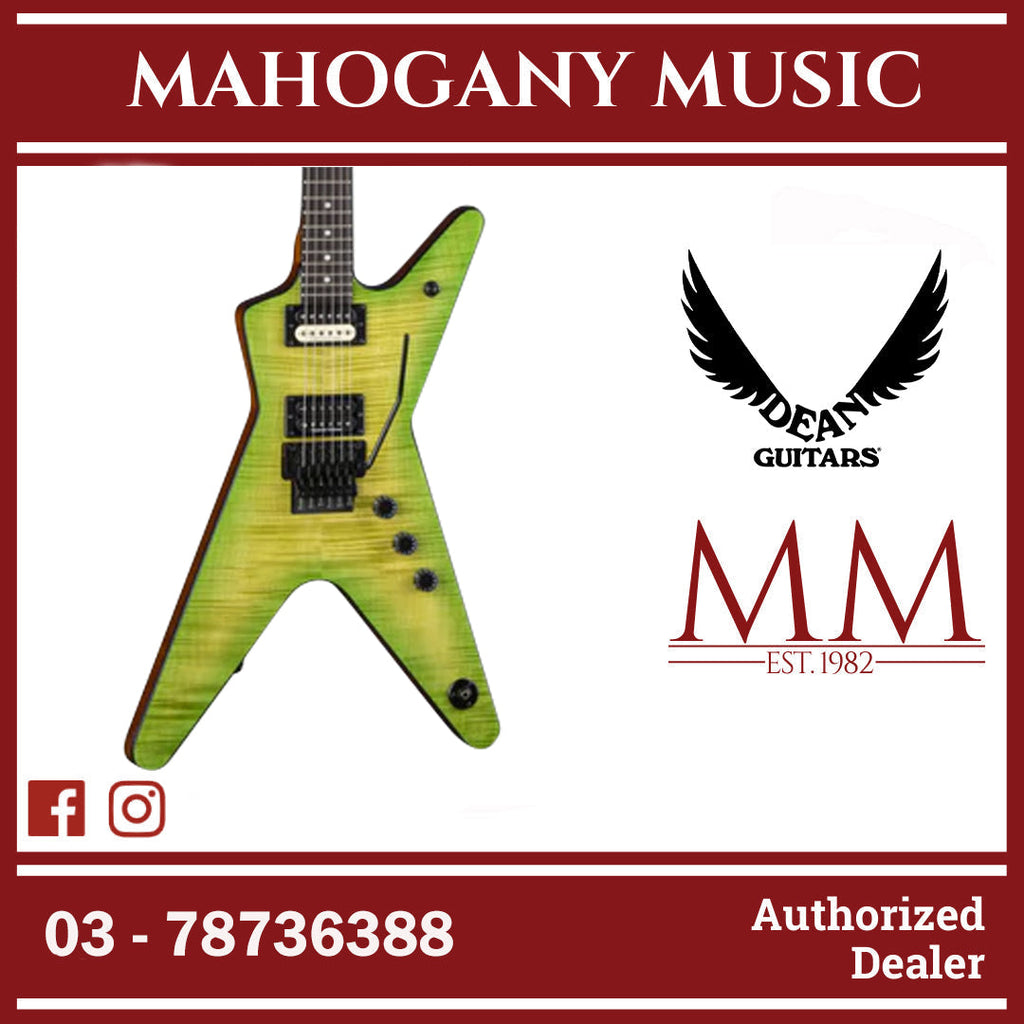 Dean ML 79 Floyd Flame Top Duncans Electric Guitar – Slime – Mahogany Music