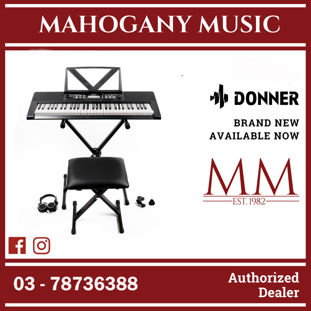 Donner EC3150 DEK-620 61 Keys Keyboard – Mahogany Music