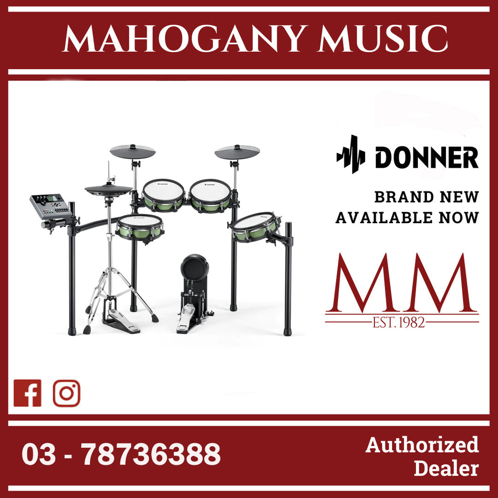 Donner EC6716 DED-500P Electronic Drum Set – Mahogany Music