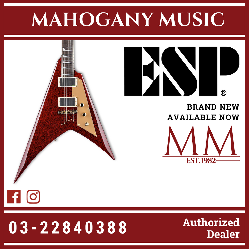 ESP LTD KH-V Kirk Hammett Signature Electric Guitar - Red Sparkle ...