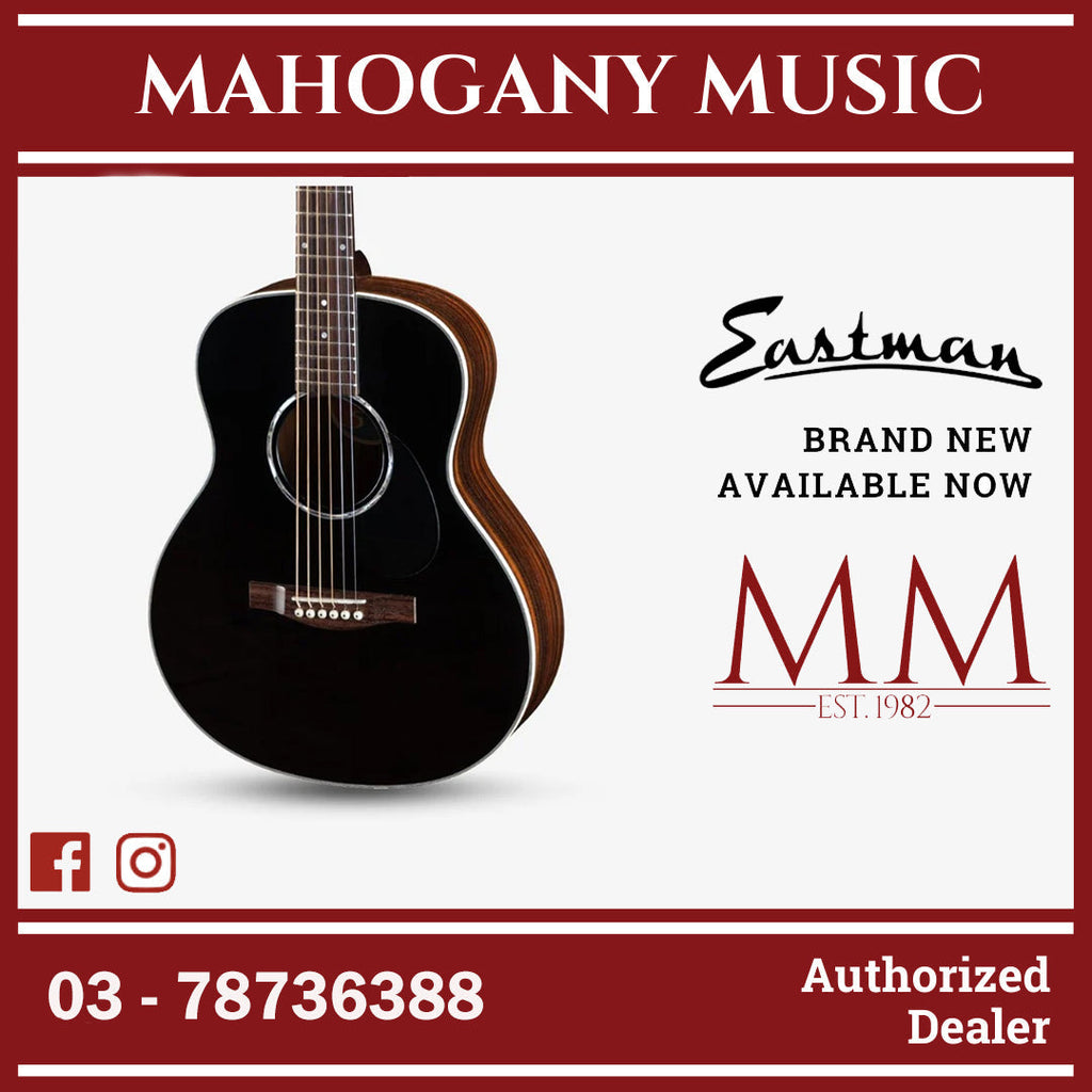 Eastman PCH2-TG Travel Size Small-Body Acoustic Guitar, Solid Thermo-C ...