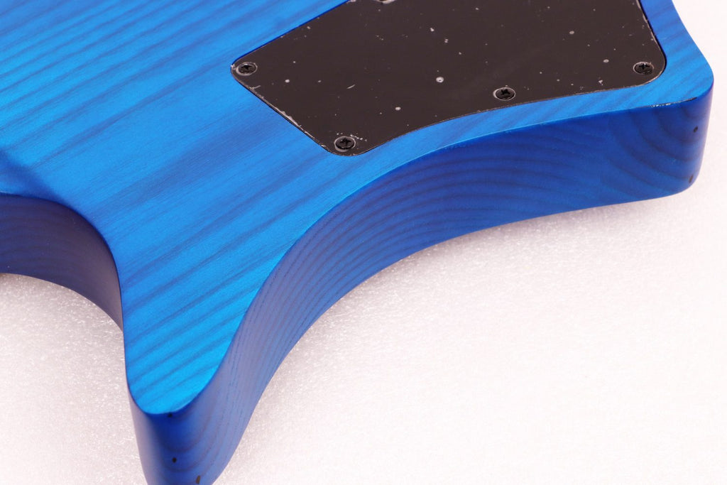 Luxars Headless S-G62-BL Blue Electric Guitar – Mahogany Music