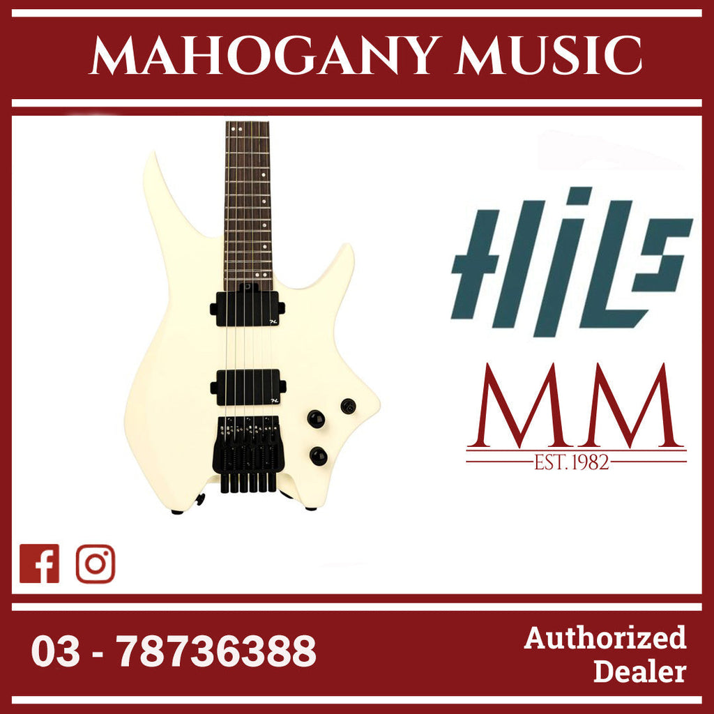 HILS NEXT Series Headless Guitar HN3 - Satin Ivory – Mahogany Music