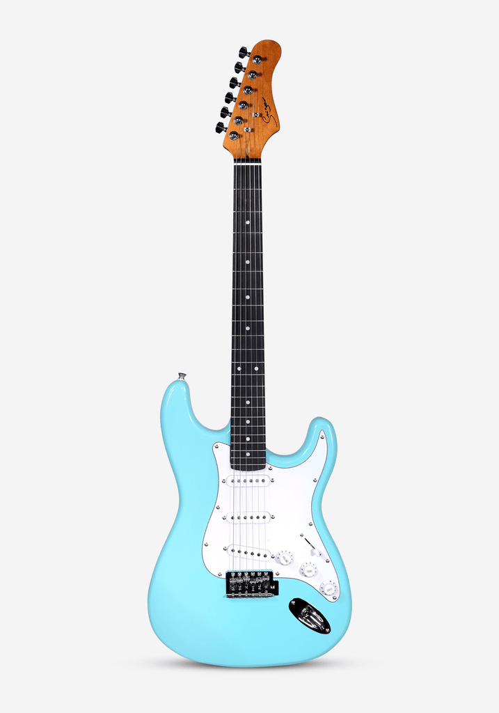 Smiger L-G1M Strat Daphne Blue Electric Guitar – Mahogany Music