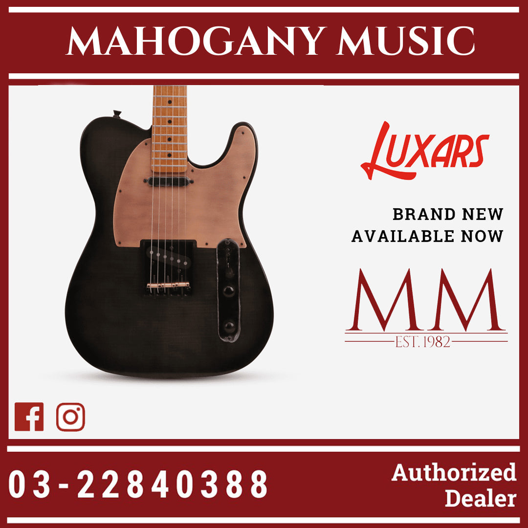 Luxars S-G27 TBK Telecaster Flame Maple Black Electric Guitar ...
