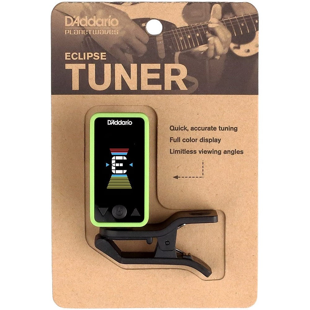 D'Addario PW-CT-17GN Eclipse Headstock Tuner, Green – Mahogany Music