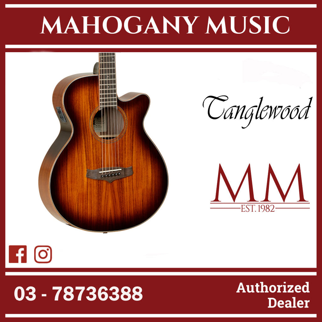 Tanglewood TW4 CE KOA Winterleaf Super Folk Cutaway Acoustic-Electric ...