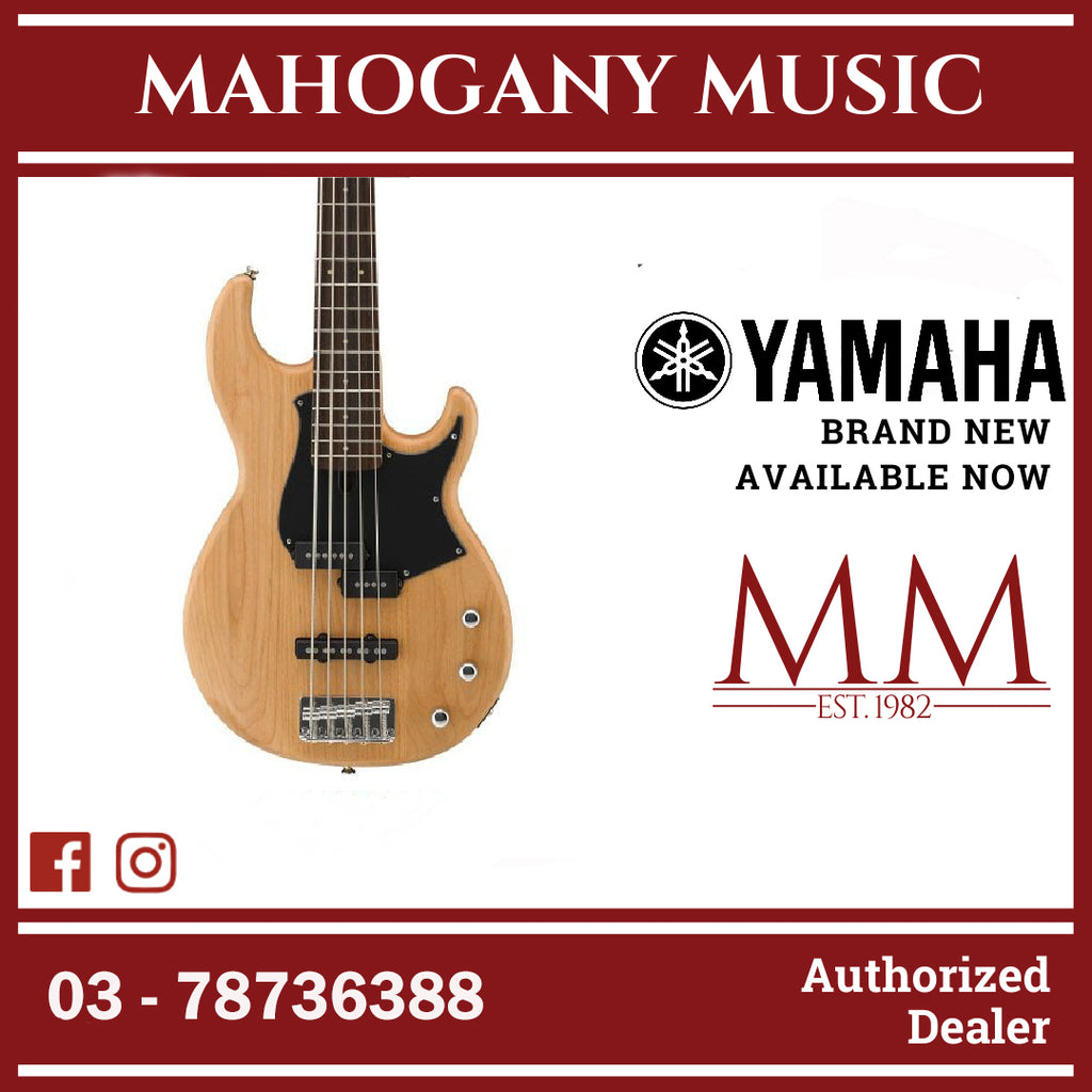 Yamaha BB235 5-string - Yellow Natural Satin Bass Guitar – Mahogany Music