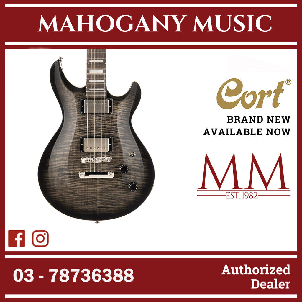 Cort M-Series M600 Electric Guitar W/Bag (Trans Black Burst) – Mahogany ...