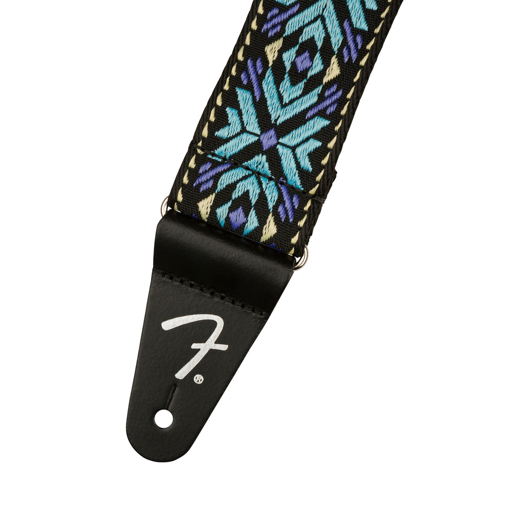 Fender Pasadena Woven Guitar Strap, Blue Snowflake – Mahogany Music