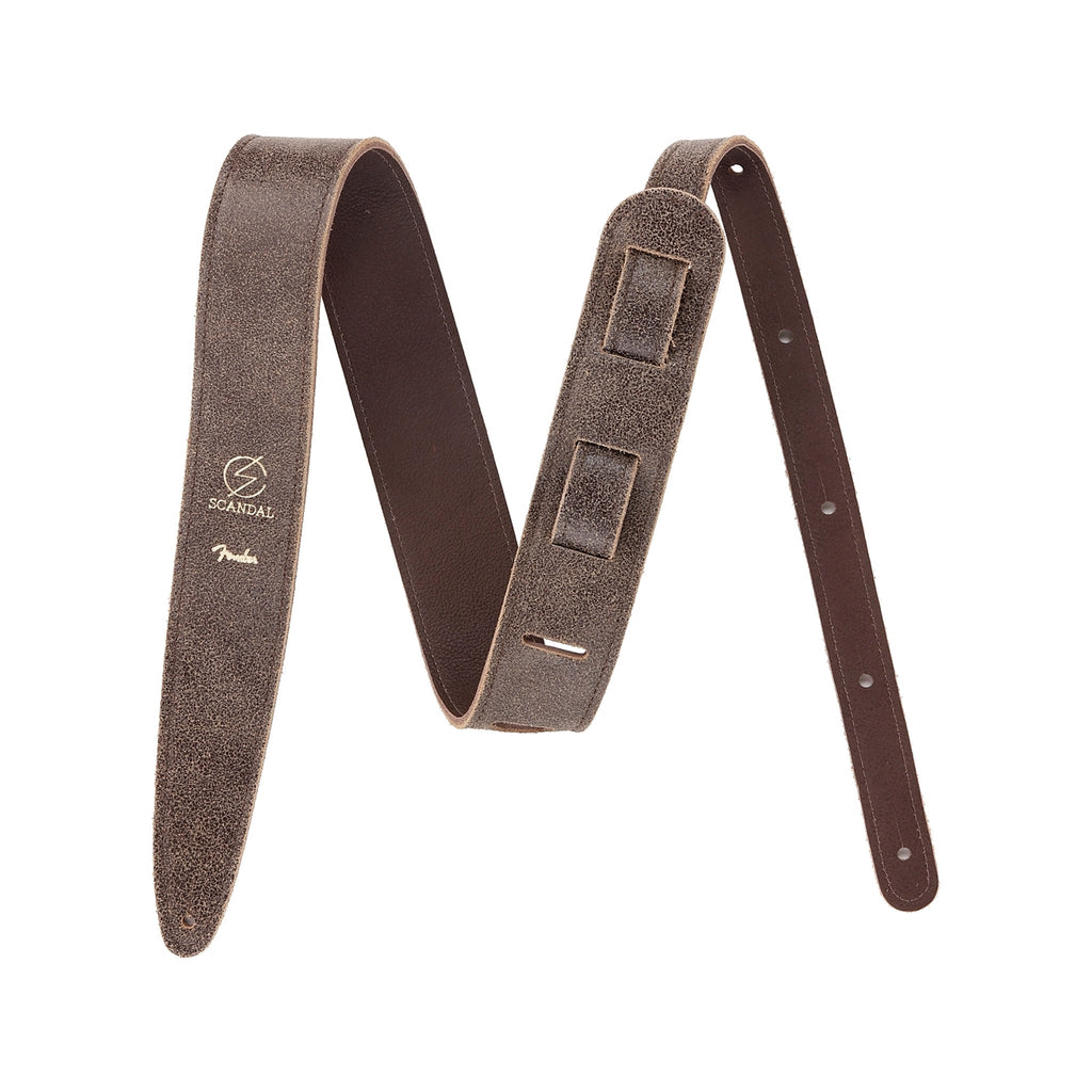 Fender Scandal Signature Guitar Strap, Brown – Mahogany Music