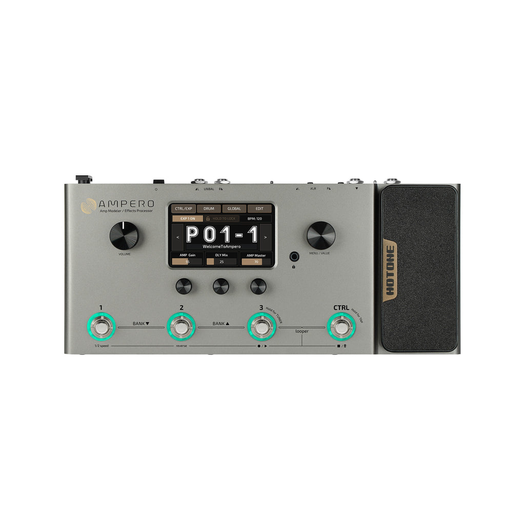 Hotone Limited Edition MP-100 Ampero Multieffects Pedal, Silver ...