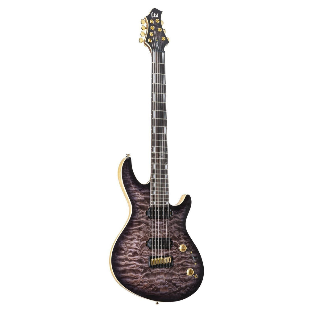 ESP LTD Javier Reyes JR-7 - Faded Blue Sunburst – Mahogany Music