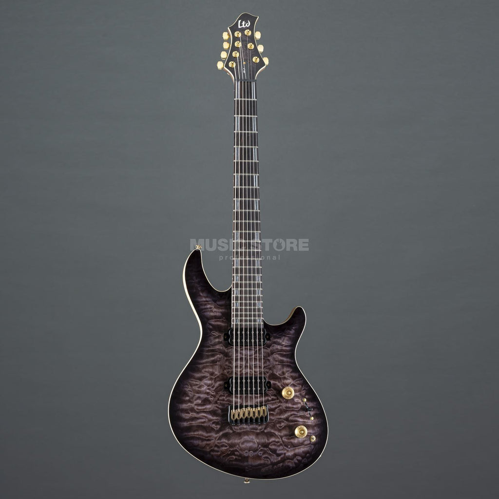 ESP LTD Javier Reyes JR-7 - Faded Blue Sunburst – Mahogany Music