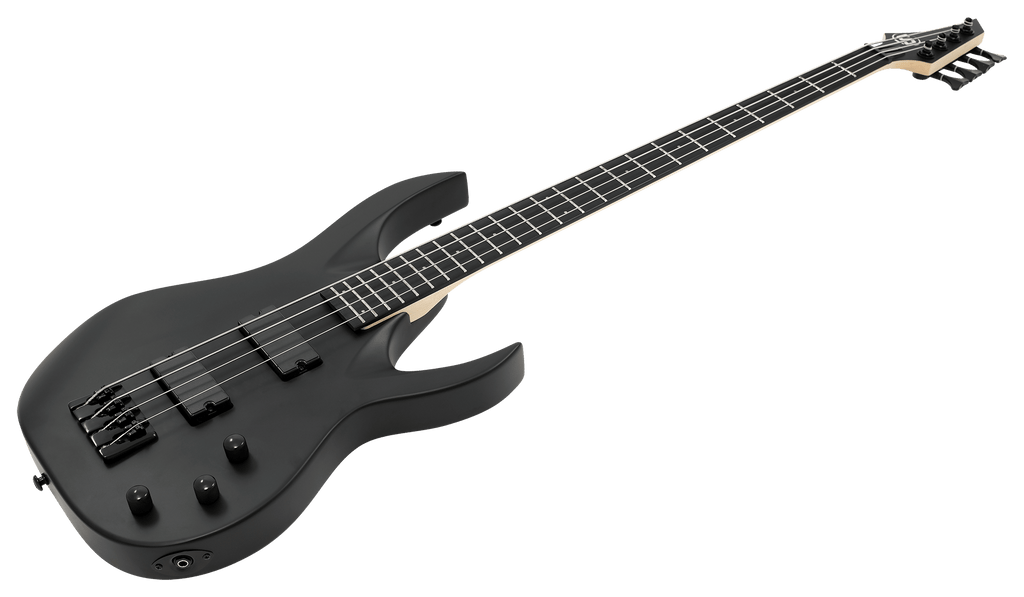 S by Solar AB4.4C Bass – Carbon Black Bass Guitar – Mahogany Music