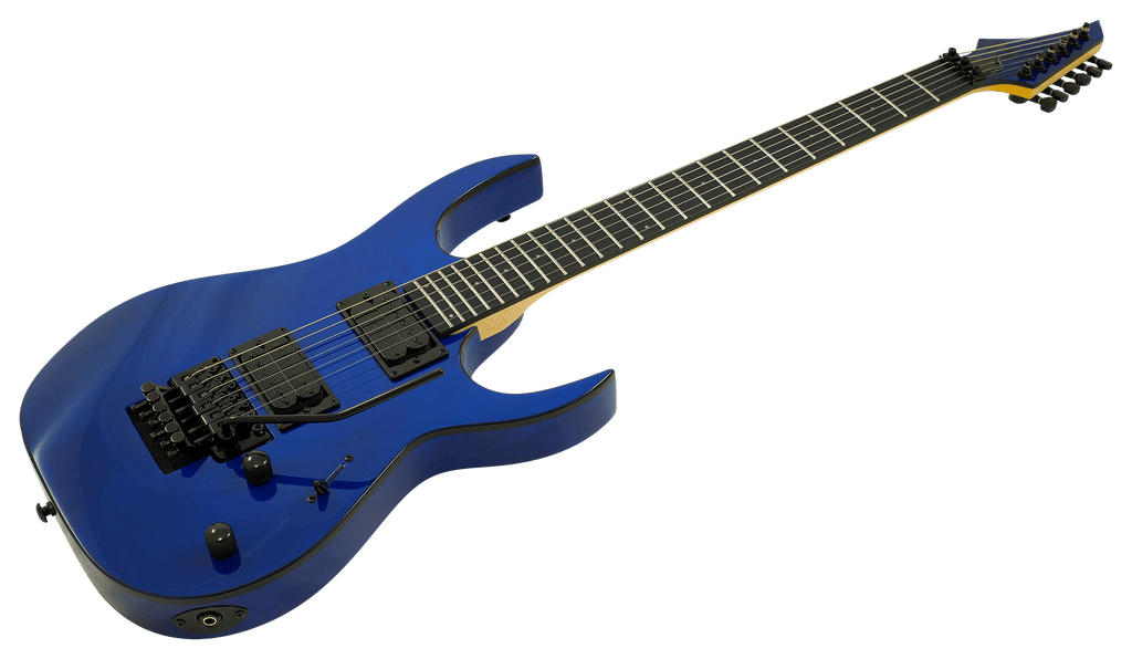 S by Solar SB4.6FRFBL Flame Blue Electric Guitar – Mahogany Music