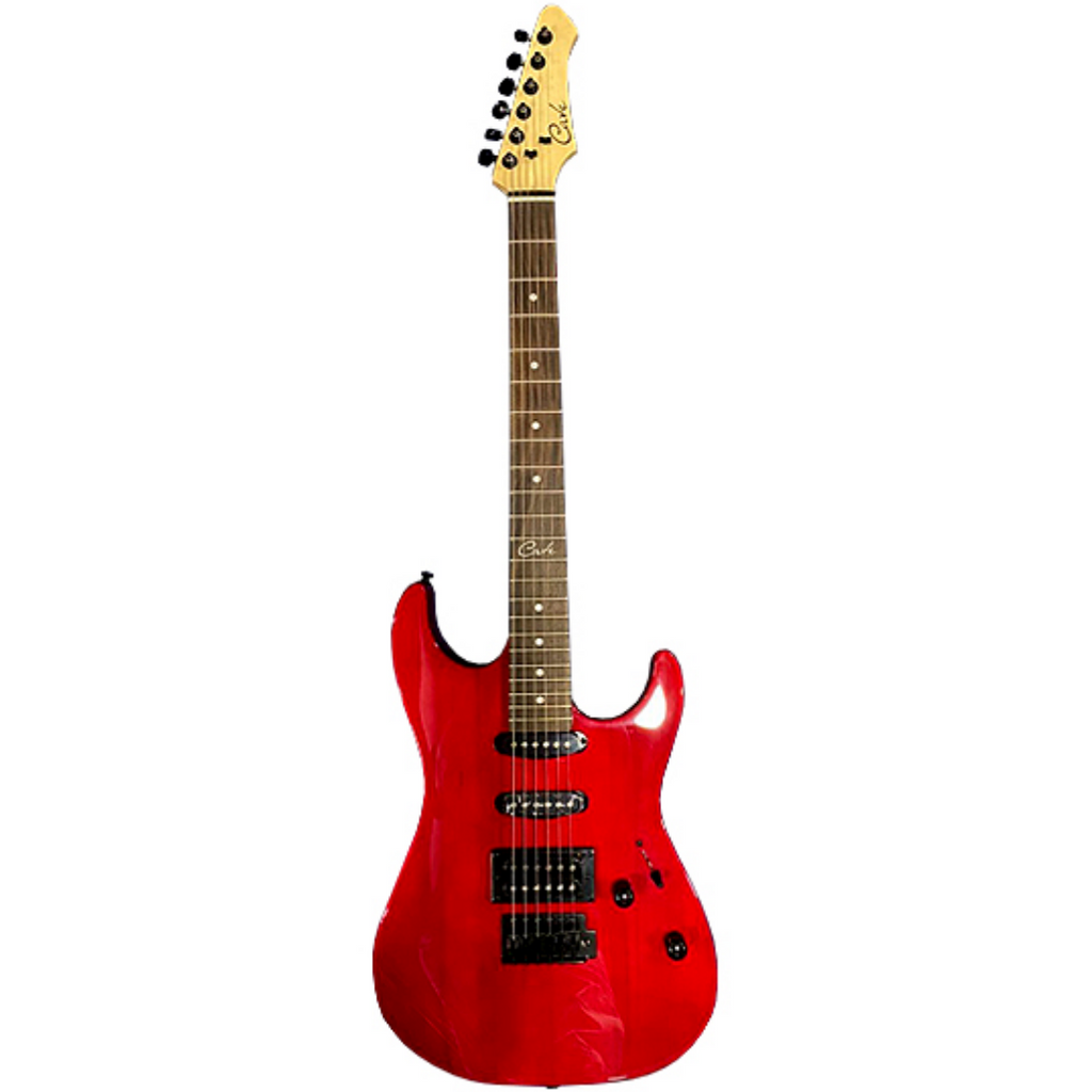 Cate QM-E03 Red Finish Electric Guitar W/Bag – Mahogany Music