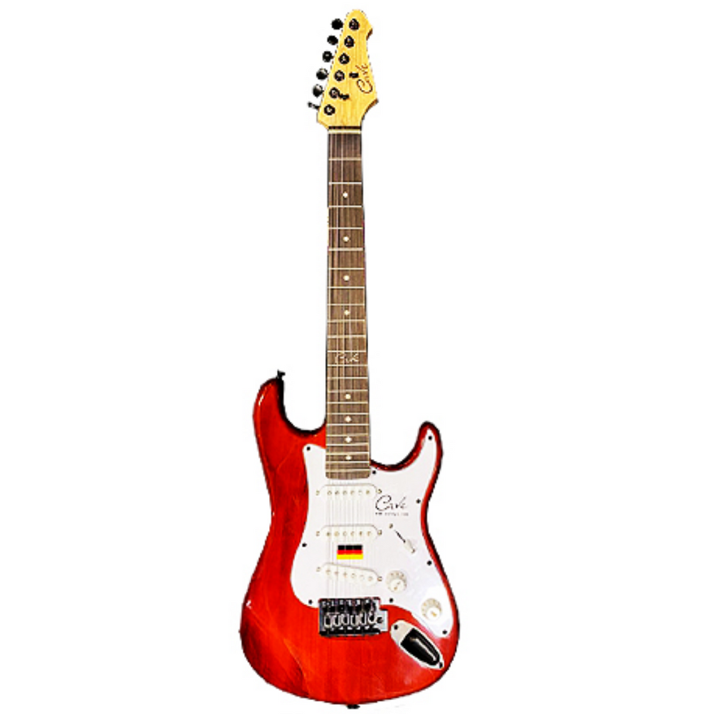 Cate QM-EK02 Red Finish Electric Guitar W/Bag – Mahogany Music