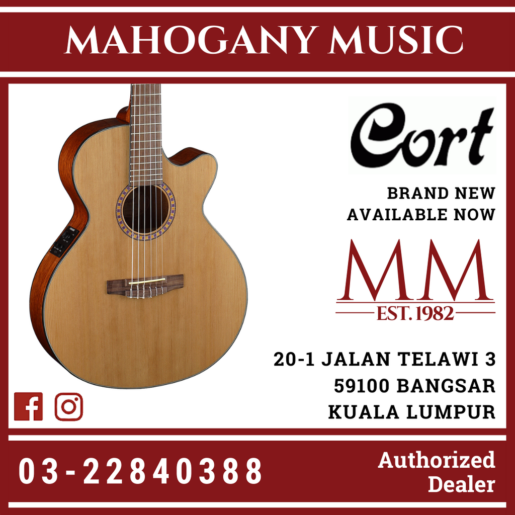 Cort CEC-5 Classical Guitar W/EQ – Mahogany Music