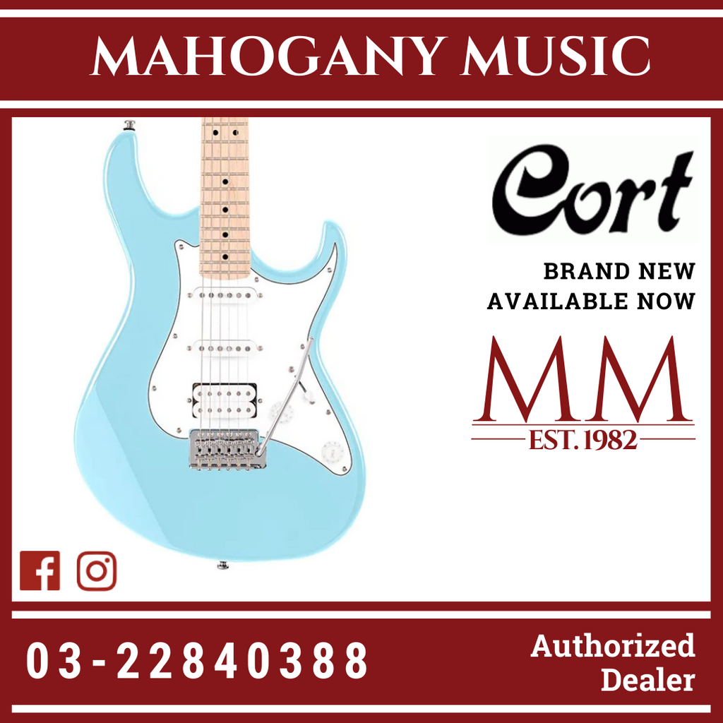 Cort G-200 SP Sky Blue Electric Guitar – Mahogany Music