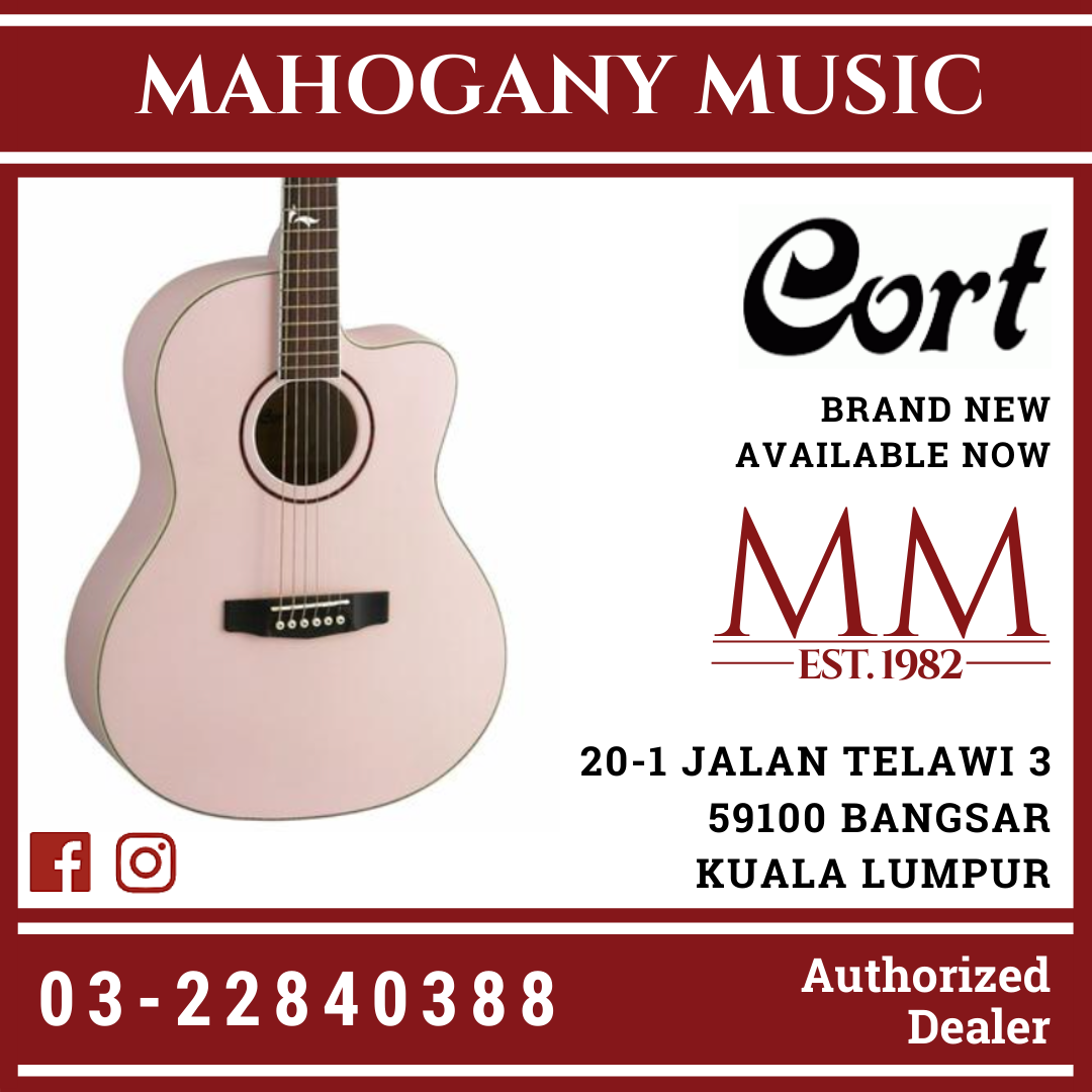 Cort JADE-2 Pale Pink Acoustic Guitar – Mahogany Music