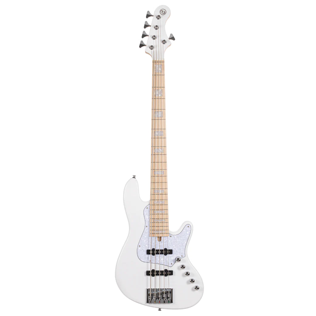 Cort NJS-5 White Electric Bass W/Padded Bag – Mahogany Music