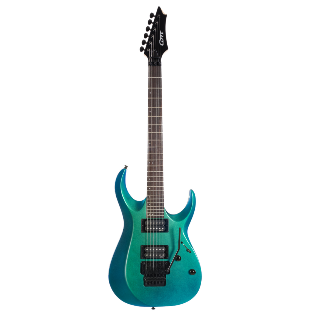 Cort X-300 Flip Blue Electric Guitar – Mahogany Music