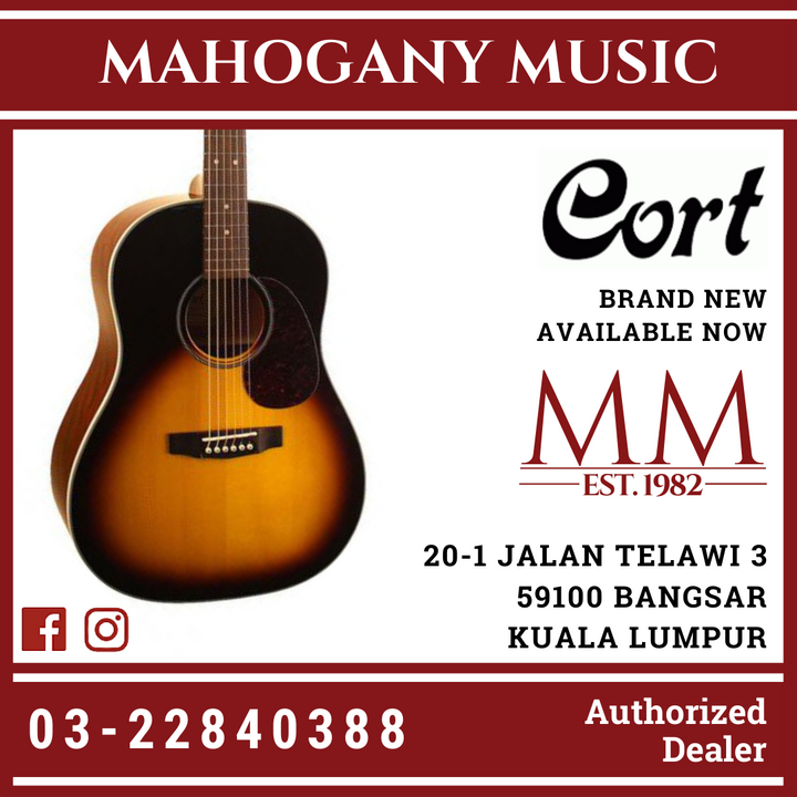 Corth Earth-300SSF Tobacco Burst Acoustic Guitar – Mahogany Music