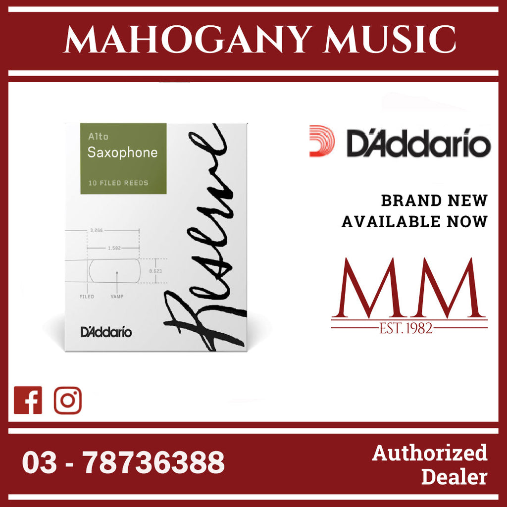 D’Addario DJR1025 Reserve Alto Saxophone Reeds, Strength 2.5, 10-Pack ...