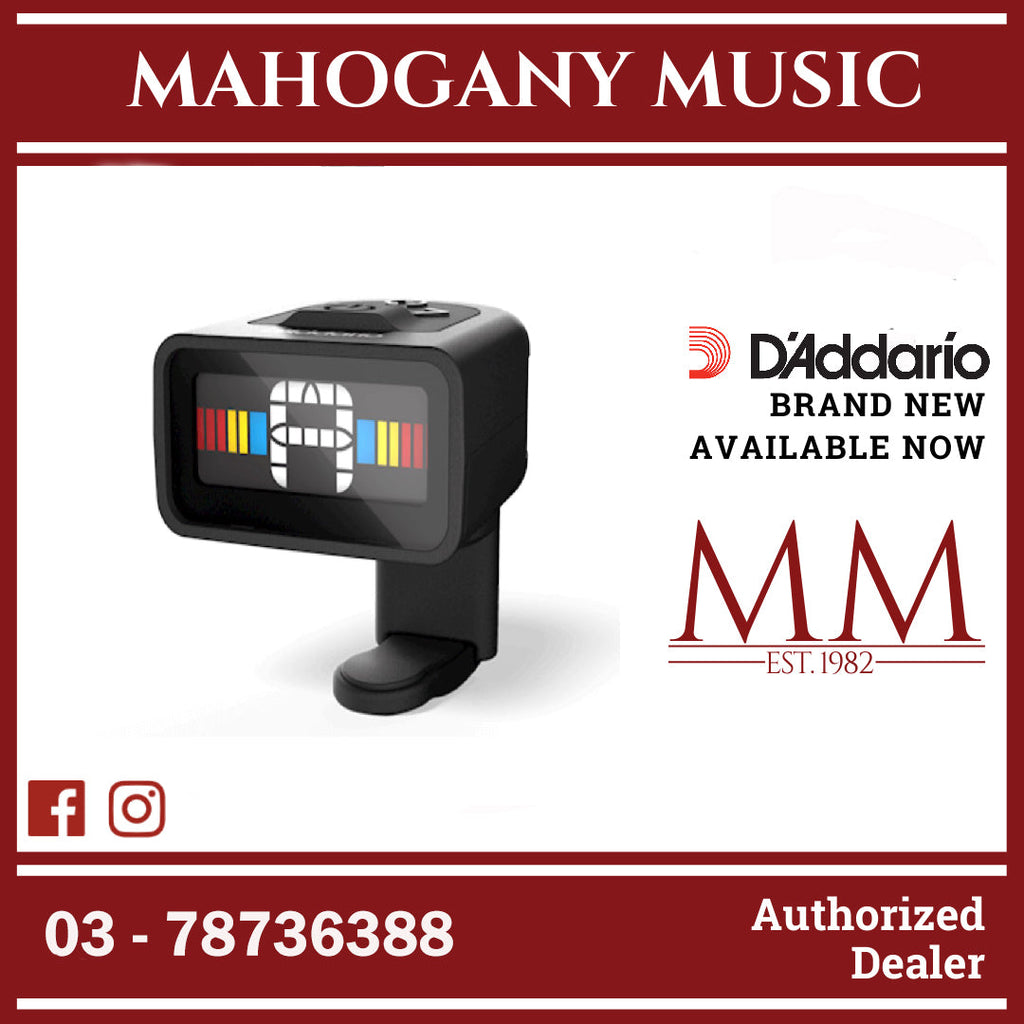 D'Addario PW-CT-12 Micro Chromatic Headstock Guitar Tuner – Mahogany Music