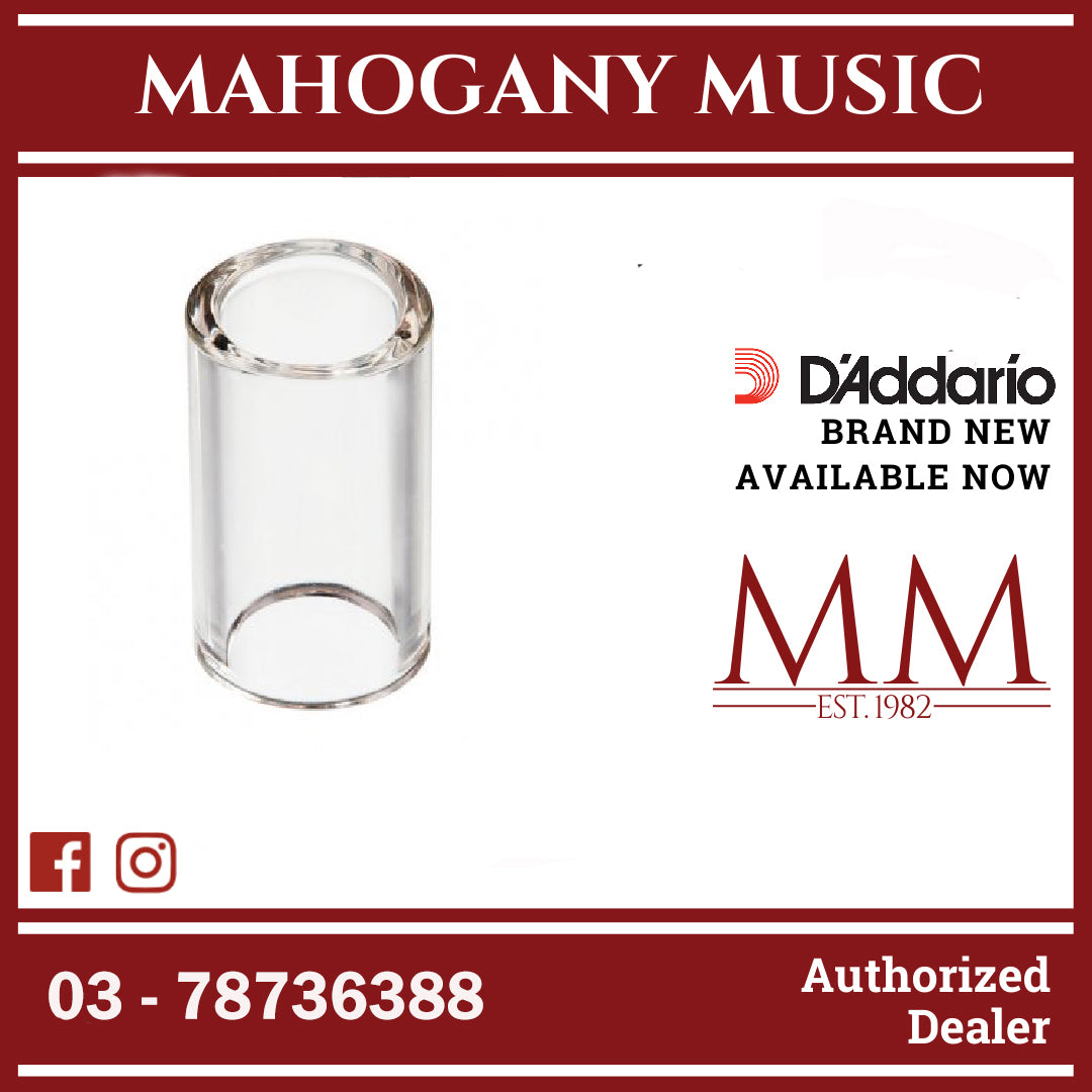 D'Addario PWGS-SS Glass Slide, Small, 7 Ring Size – Mahogany Music