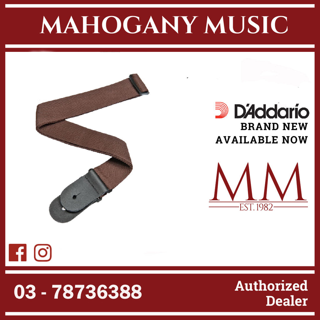 D'Addario PWS109 Polypropylene Guitar Strap, Brown – Mahogany Music