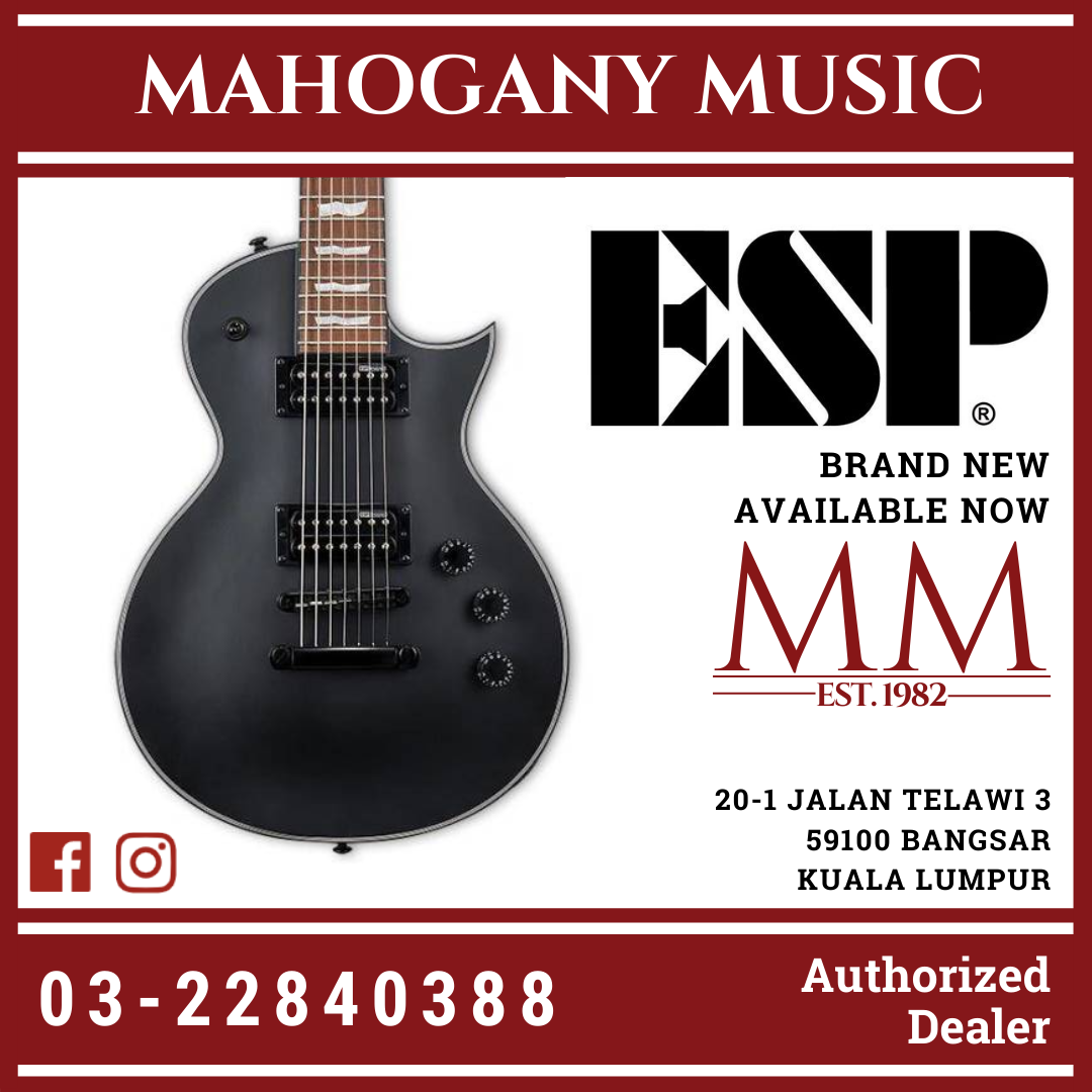ESP LTD EC-257 7 String Electric Guitar - Black Satin Electric Guitar ...