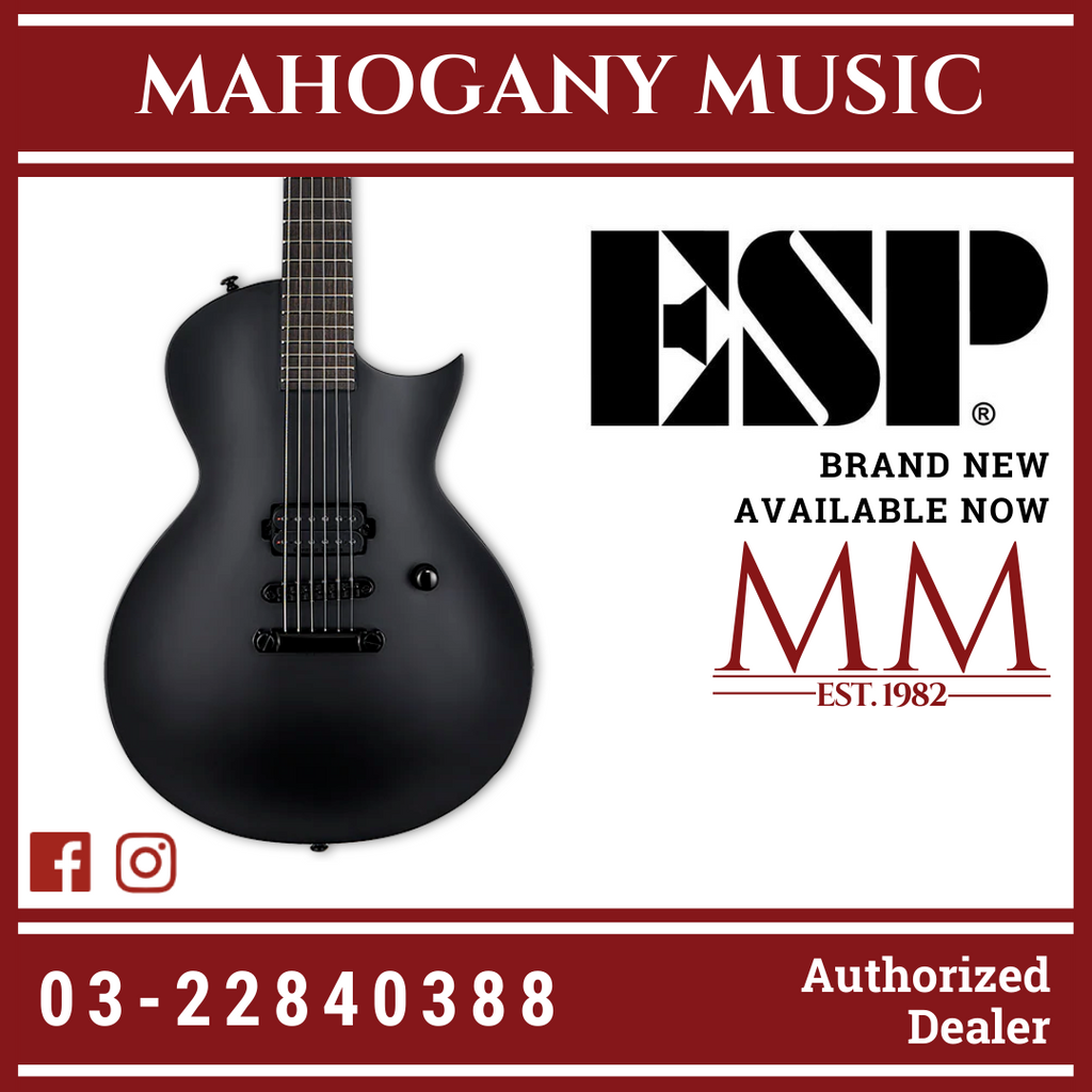 ESP LTD EC-Black Metal - Black Satin – Mahogany Music