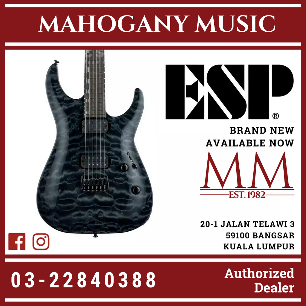ESP LTD H-1001 QM - See Thru Black – Mahogany Music
