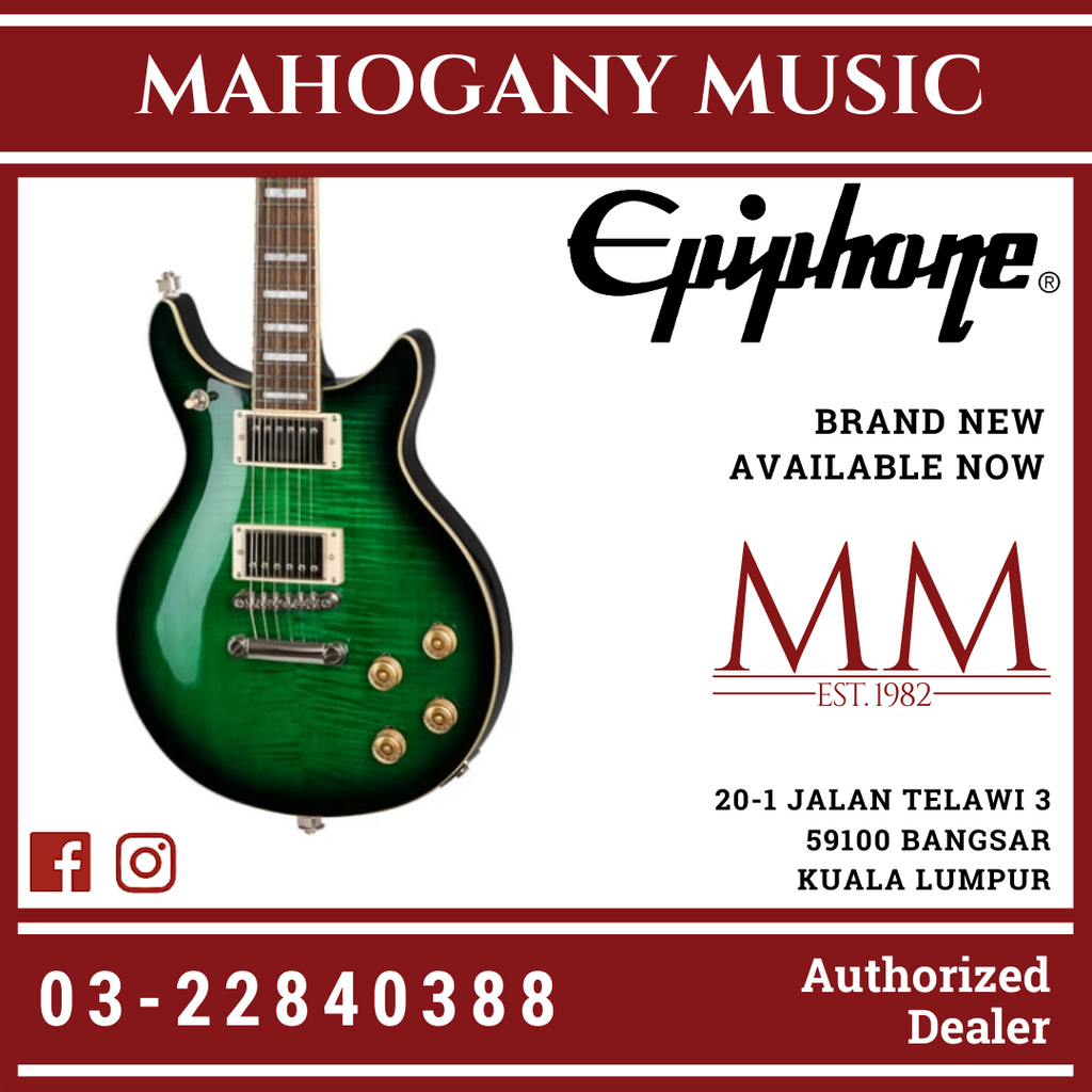Epiphone DC Pro Doublecut Electric Guitar, Wild Ivy – Mahogany Music