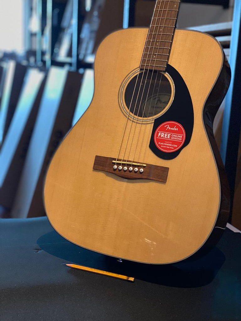 Fender CC-60S Concert Acoustic Guitar, Walnut FB, Natural – Mahogany Music