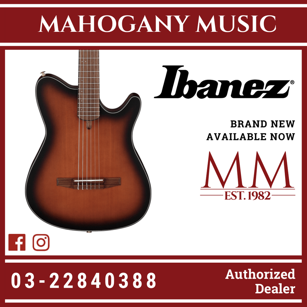 Ibanez FRH10N Thinline Nylon Acoustic-electric Guitar - Brown Sunburst ...