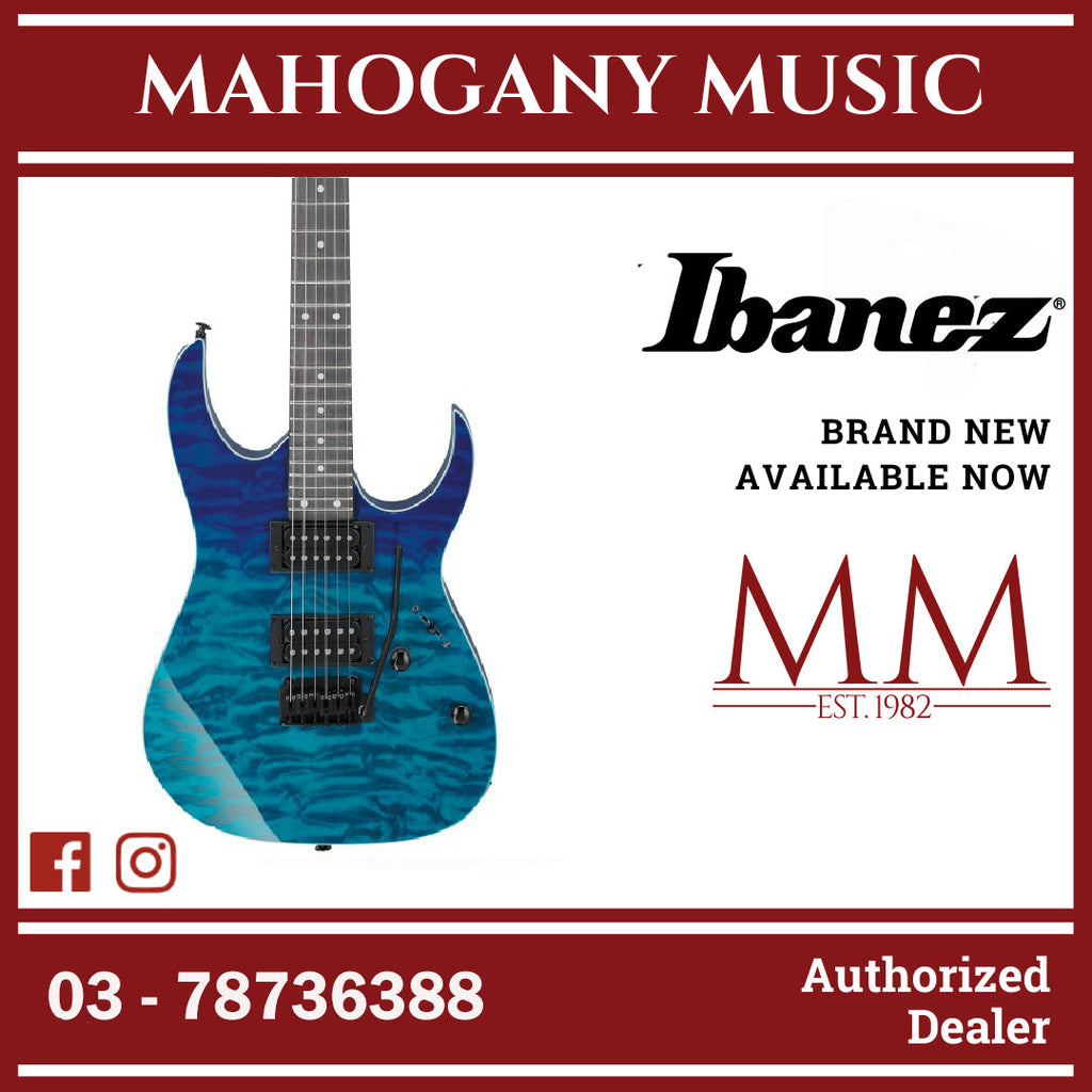 Ibanez GRG120QASP-BGD RG GIO Series Electric Guitar, Blue Gradation ...