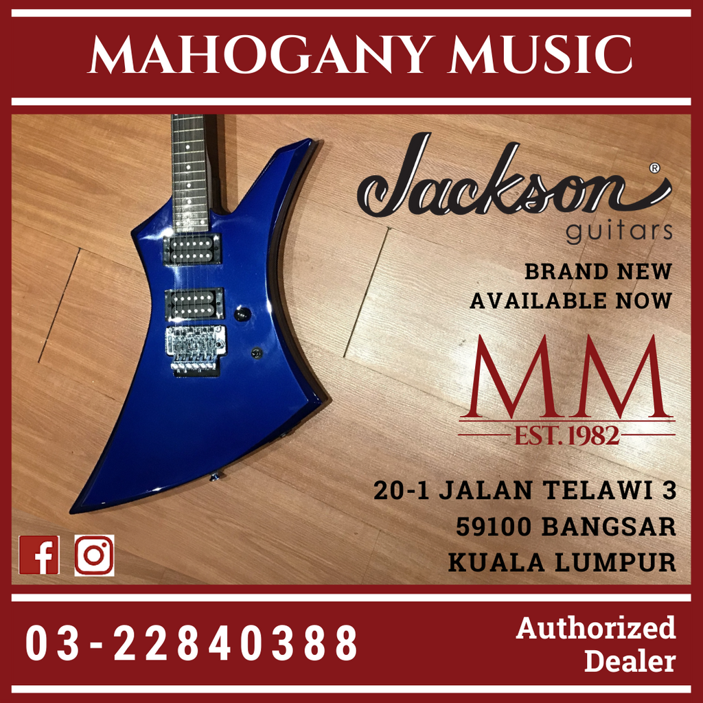 Jackson Kelly K10 Blue Electric Guitar – Mahogany Music