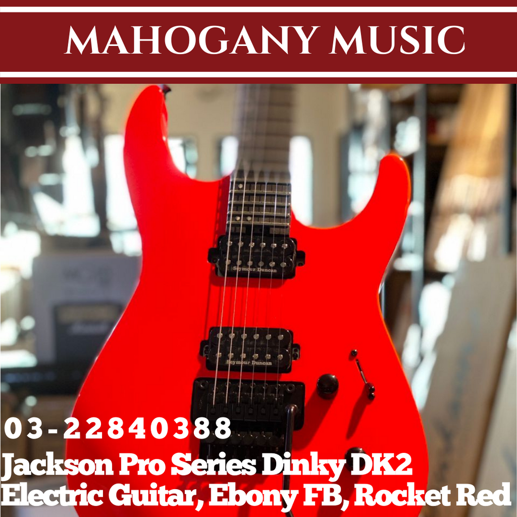 Jackson Pro Series Dinky DK2 Electric Guitar, Ebony FB, Rocket Red ...