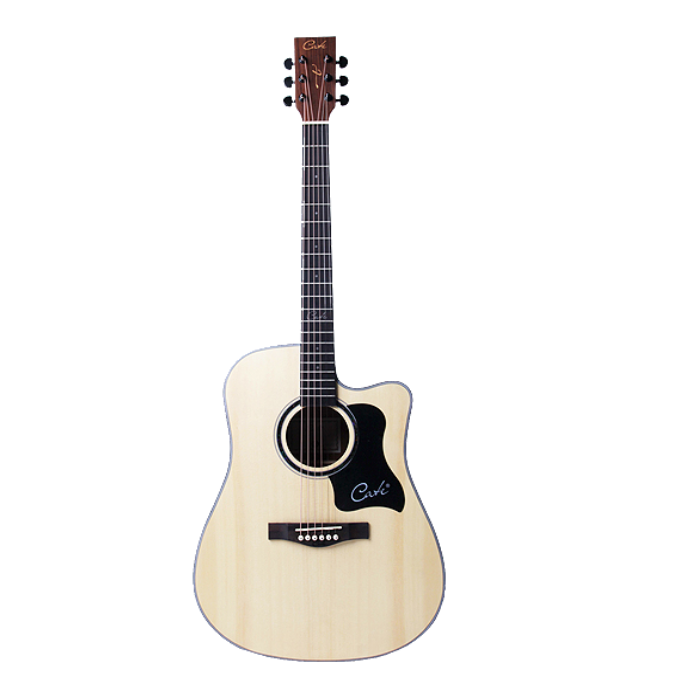 Cate 41" QM714C Natural Finish Acoustic Guitar – Mahogany Music