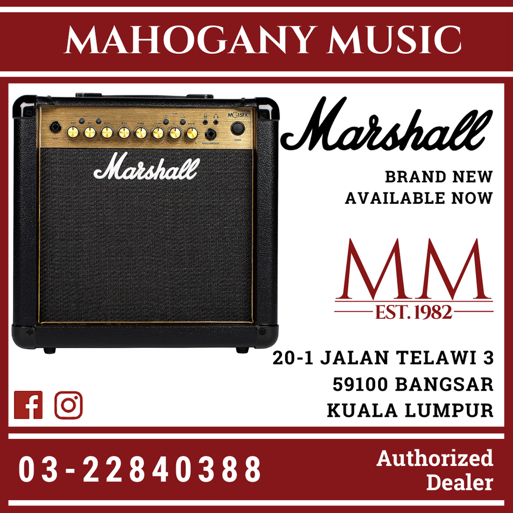 Marshall MG15GFX 15W Guitar Combo Amplifier – Mahogany Music