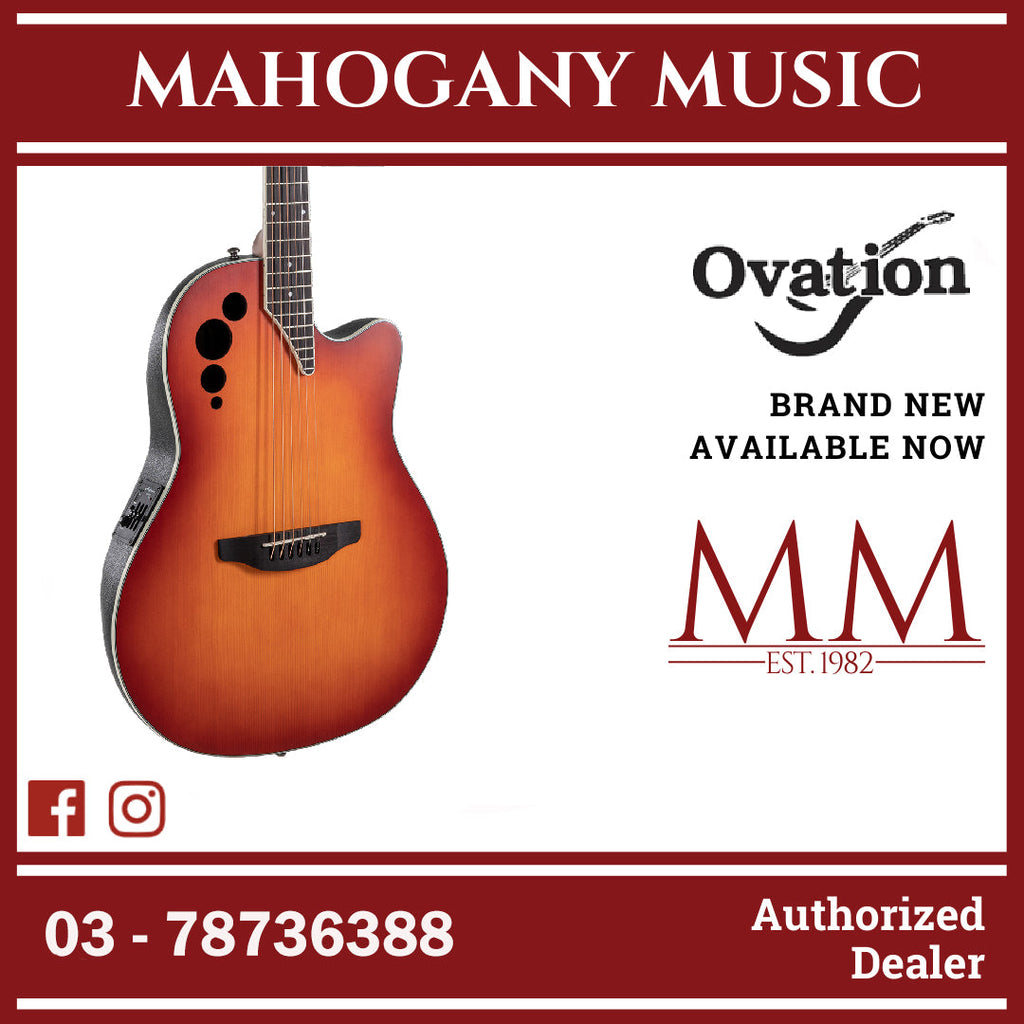 Ovation Applause AE48-1I E-Acoustic Guitar Super Shallow Cutaway Honey ...